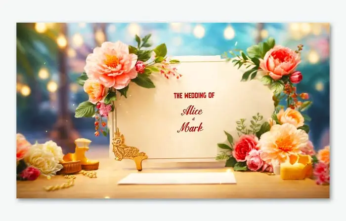 Tropical 3d Floral Wedding Invitation Slideshow After Effects Templates